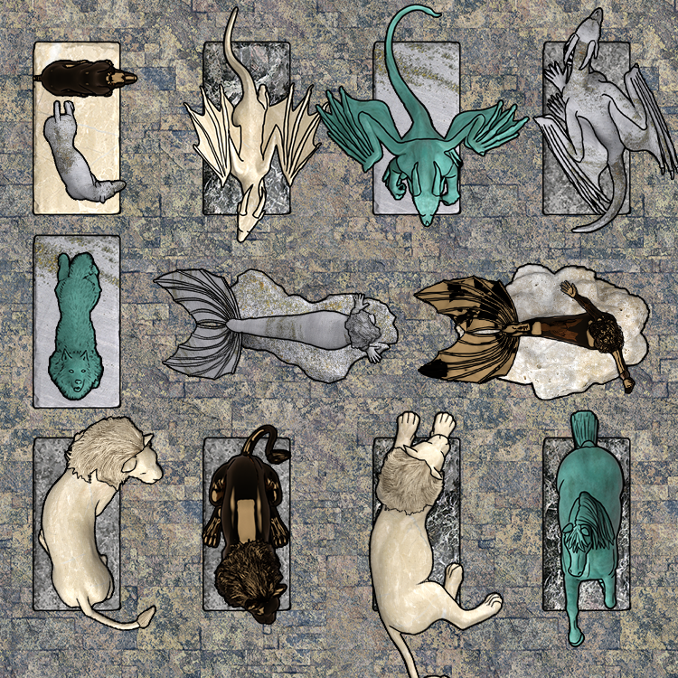 Grand Statues 2: Decor and Tokens – Illustrated Page Design