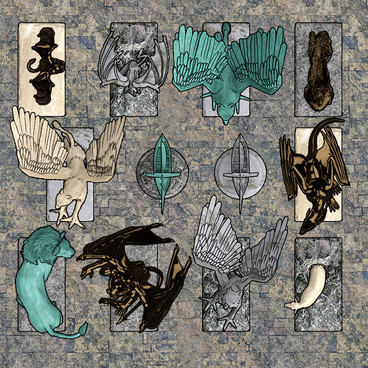 Grand Statues 2: Decor and Tokens – Illustrated Page Design